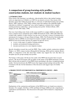 A comparison of group-learning styles: construction students, law ...