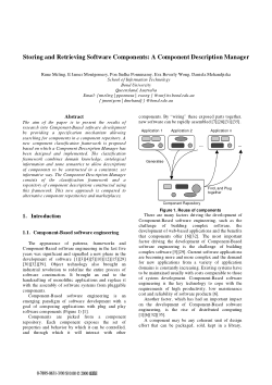 Storing and retrieving software components: a component description manager