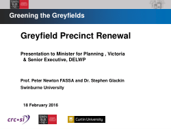 Greening the greyfields: Greyfield precinct renewal