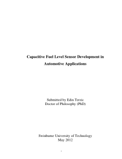 Capacitive fuel level sensor development in automotive applications