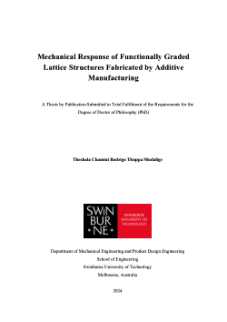 Mechanical Response of Functionally Graded Lattice Structures Fabricated by Additive Manufacturing