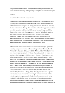 Using techno-centric networks to develop flexible learning spaces ...