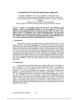 Ion-implanted InP for ultrafast photodetector application