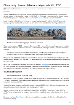 Block party: How architecture helped rebuild LEGO