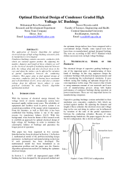 Optimal electric design of condenser graded high voltage AC bushings