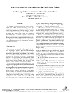 A service-oriented software architecture for mobile agent toolkits