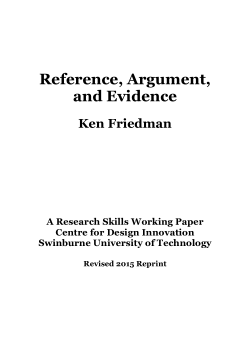 Reference, argument, and evidence. How good referencing and citation ...