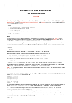Building a console server using FreeBSD 4.7