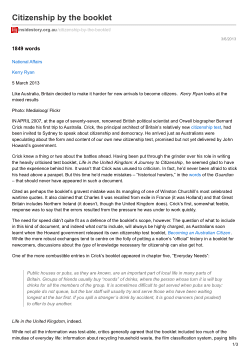 Citizenship by the booklet