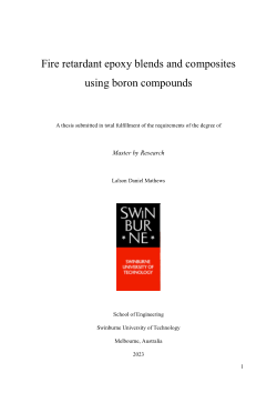 Item - Fire retardant epoxy blends and composites using boron compounds ...