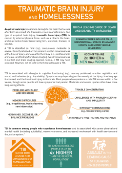 Item - Traumatic brain injury and homelessness [Fact sheet V.1 ...