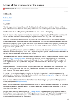 Item - Living at the wrong end of the queue - Swinburne - Figshare