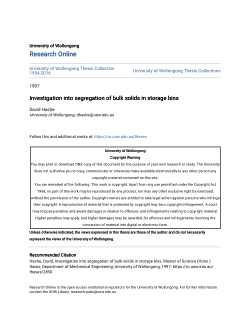 Investigation into segregation of bulk solids in storage bins