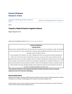 Item - Towards a Radical Enactive Cognitive Science - University of ...