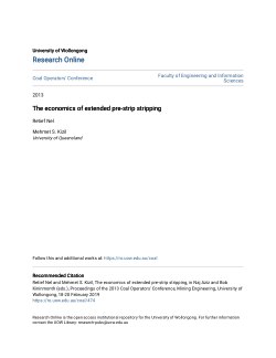 Item - The economics of extended pre-strip stripping - University of ...