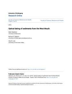 Optical dating of sediments from the West Mouth