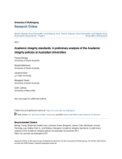 Academic integrity standards: A preliminary analysis of the Academic ...