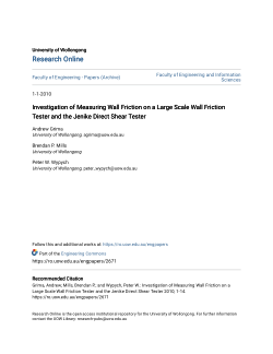 Item - Investigation of Measuring Wall Friction on a Large Scale Wall ...