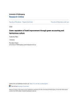 Green reputation of hotel improvement through green accounting and ...