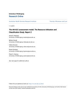 The AN-ACC assessment model. The Resource Utilisation and ...