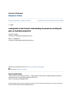 Looking back to look forward: understanding the present by revisiting ...