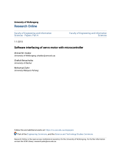 Item - Software interfacing of servo motor with microcontroller - University of Wollongong ...