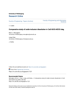 Comparative study of oxide inclusion dissolution in CaO-SiO2-Al2O3 slag