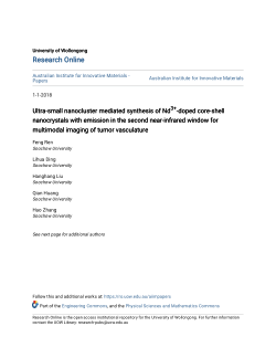 Item - Ultra-small nanocluster mediated synthesis of Nd3+-doped core ...