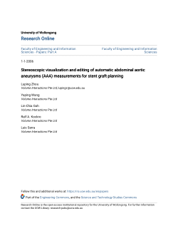Stereoscopic visualization and editing of automatic abdominal aortic ...
