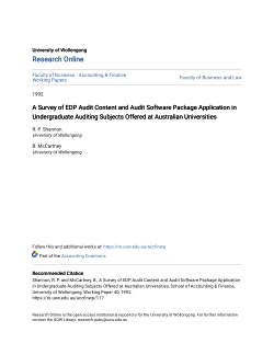 A Survey of EDP Audit Content and Audit Software Package Application in ...