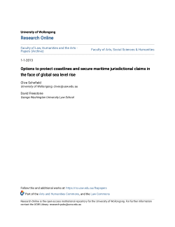 Item - Options to protect coastlines and secure maritime jurisdictional claims in the face of ...