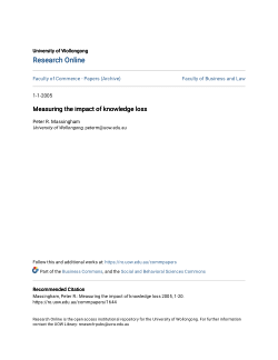 Item - Measuring the Impact of Knowledge Loss - University of ...