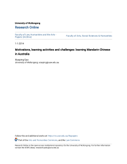 Item - Motivations, learning activities and challenges: learning ...