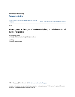 Item - Misrecognition of the Rights of People with Epilepsy in Zimbabwe ...