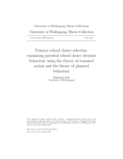 Primary school choice selection: examining parental school choice ...