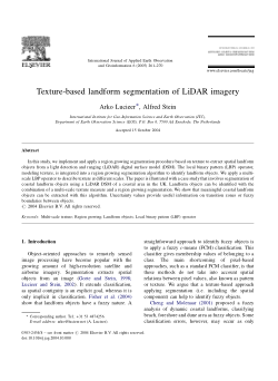 Texture-based landform segmentation of LiDAR imagery