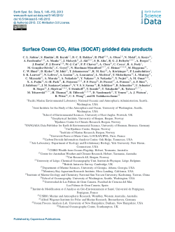 Surface Ocean CO2 Atlas (SOCAT) gridded data products
