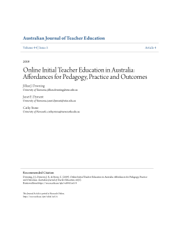 Online initial teacher education in Australia: affordances for pedagogy, practice and outcomes