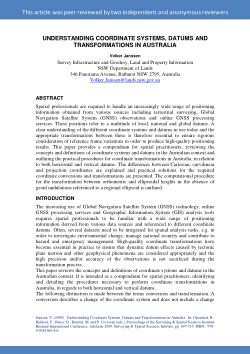 Understanding coordinate systems, datums and transformations in Australia
