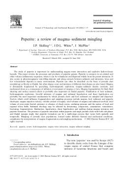 Peperite: a review of magma-sediment mingling