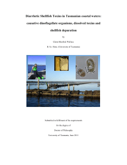 Item - Diarrhetic shellfish toxins in Tasmanian coastal waters ...