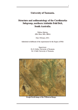 Item - Structure and sedimentology of the Curdimurka subgroup, northern ...