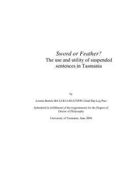 Item - Sword or Feather? The use and utility of suspended sentences in ...