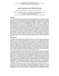 Genetic evaluation using the TREEPLAN system