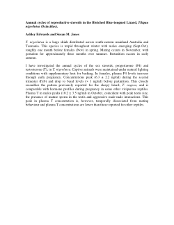 Annual cycles of reproductive steroids in the Blotched Blue-tongued ...