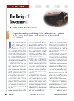The design of government