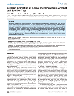 Bayesian estimation of animal movement from archival and satellite tags