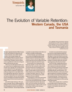 Evolution of variable retention: Western Canada, the USA and Tasmania