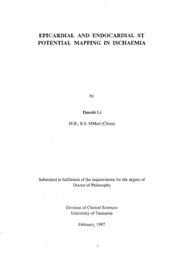 Epicardial and endocardial ST potential mapping in ischaemia