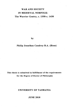 Item - War and society in medieval Norfolk : the warrior gentry, c ...